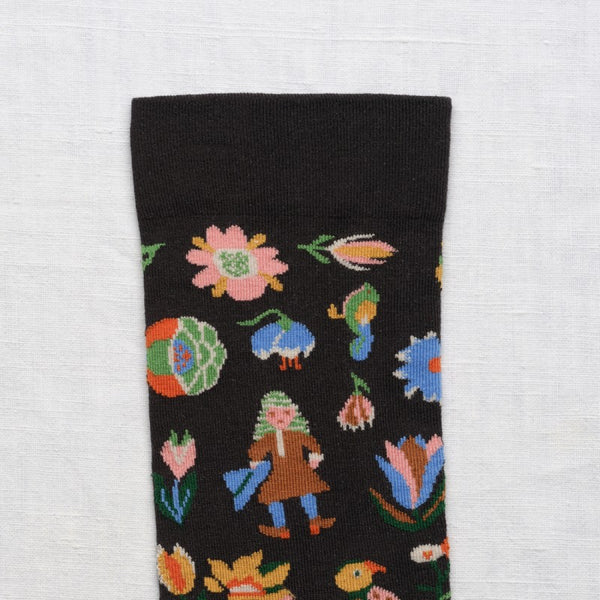 PK8-01 | Polka Tapestry Socks - Faux Noir – Hammer Museum Store